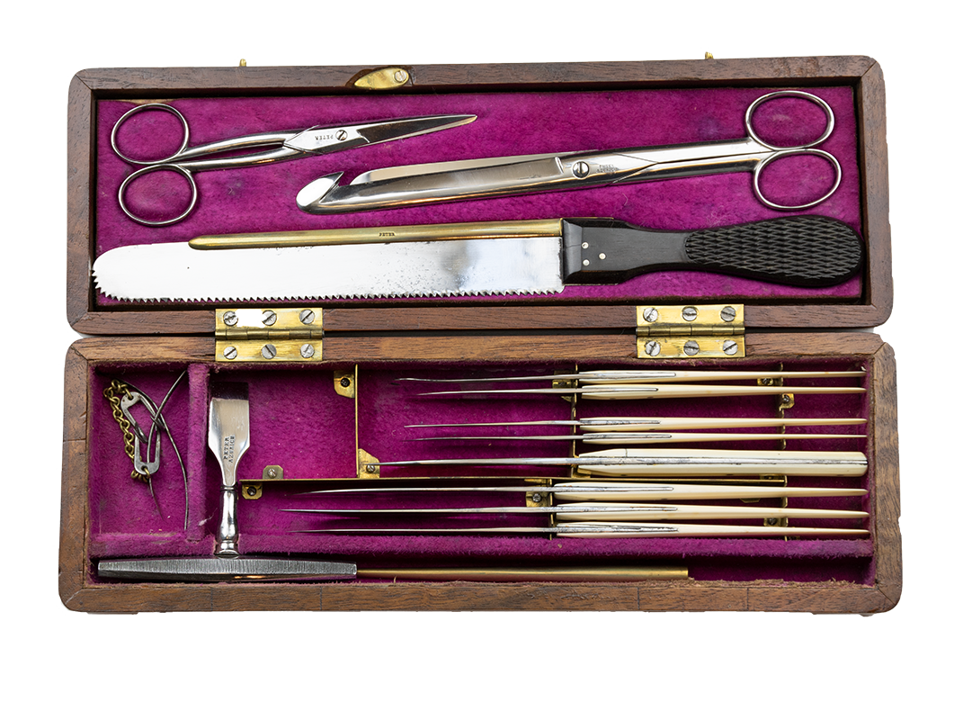 Ivory-Handled Post Mortem Set