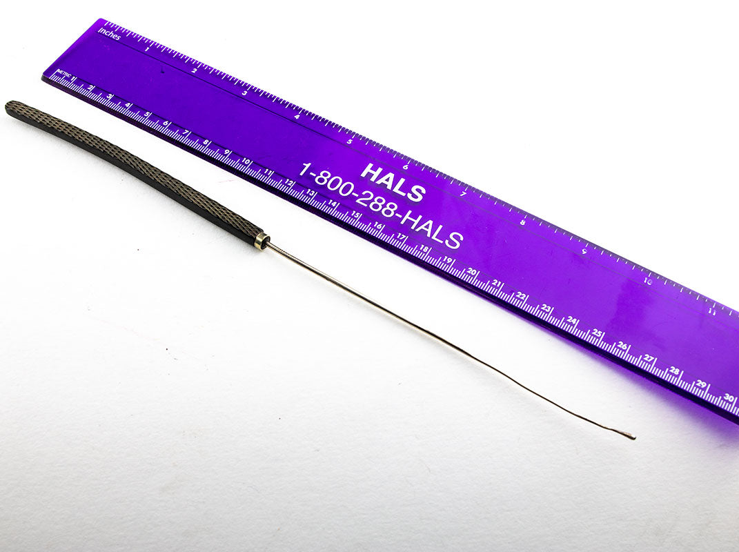 Bullet Probe with Checkered Ebony Handle. Marked Sterling