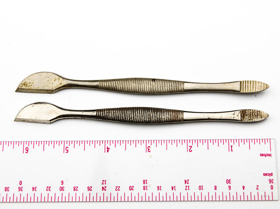 Two Cranial Elevators with Rasps. Unmarked